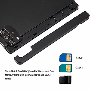 LEYT Black Tablet 6GB RAM 128GB ROM 100-240V 2.4G 5GWiFi 10.1 Inch IPS Octa Core CPU Reading Tablet for Work (US Plug)