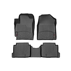 WeatherTech Custom Fit FloorLiners for Hyundai Elantra - 1st & 2nd Row (44925-1-2), Black