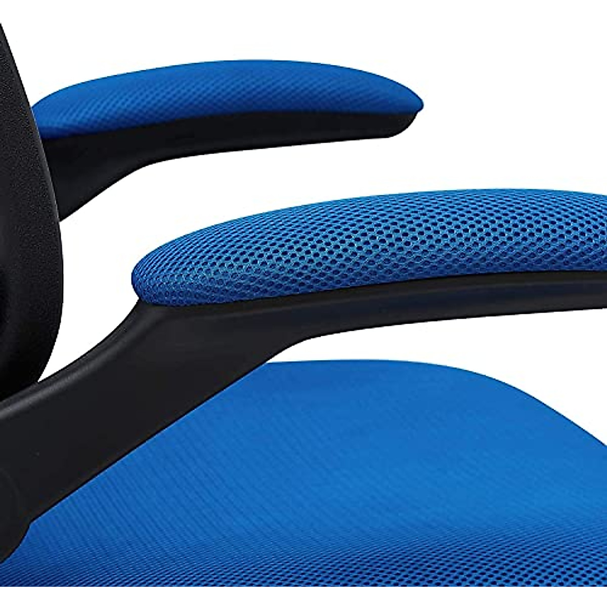 Modway Veer Drafting Chair - Reception Desk Chair - Flip-Up Arm Drafting Chair in Blue