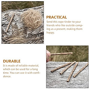 Abaodam 30Pcs Fire Wick Hemp Cord Hemp Fire Starter Tinder for Fire Starting When Camping Hiking Trekking Outdoor Accessory