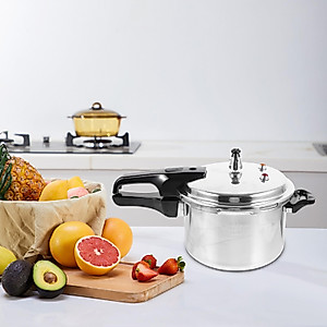 DOITOOL Aluminum Pressure Cooker 22cm/8.7inch Bottom Mini Pressure Cooker for Gas Stove Induction Cooker, Silver