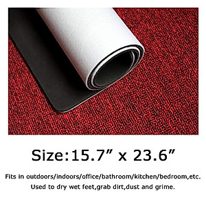 MDadorn Take Off Your Shoes Or Clean My Carpet Rubber Door Mat Indoor Outdoor Floor Mats for Entryway 15.7" x 23.6" Garden Rug Waterproof Felt Non-Slip Entrance Doormat Rubber Backing