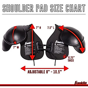 Franklin Sports Kids Costume Football Shoulder Pads - Lightweight Dress Up Shoulder Pads for Youth + Toddlers - Perfect for Halloween Football Costumes