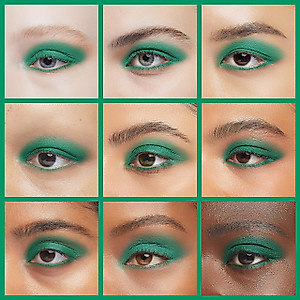 ISMINE Single Green Matte Eyeshadow, High Pigment, Longwear, Intense Color Best Single Green Eyeshadow Eye Makeup for Day & Night