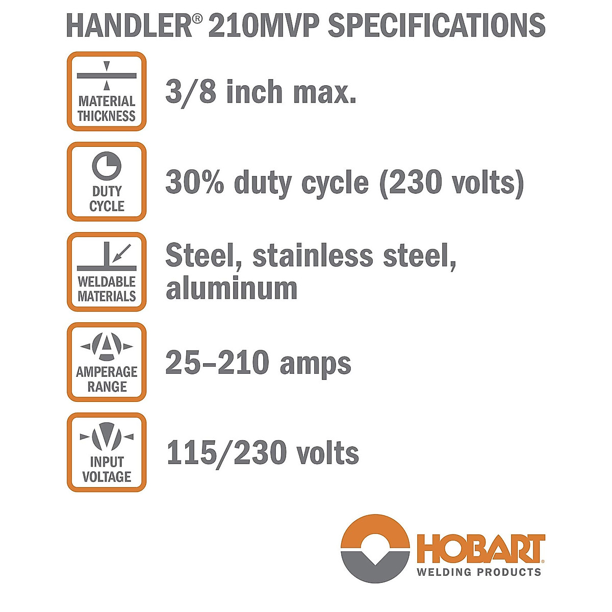 Hobart 500553 Handler 210 MVP MIG Welder - Empower Your Welding with Precision and Power Small