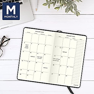 AT-A-GLANCE 2023 Weekly & Monthly Planner, Plan. Write. Remember, 5" x 8-1/4", Small, Pocket, Hardcover, Black (706D1005)