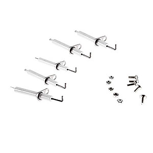 BQMAX 15 inch Heat Shield Grill Parts for Dyna-glo DGF493BNP DGB494SPB DGB495SDP DGB495SDP-D, Backyard BY14-101-001-02 GBC1460W GBC1461W, Porcelain Electrodes Included