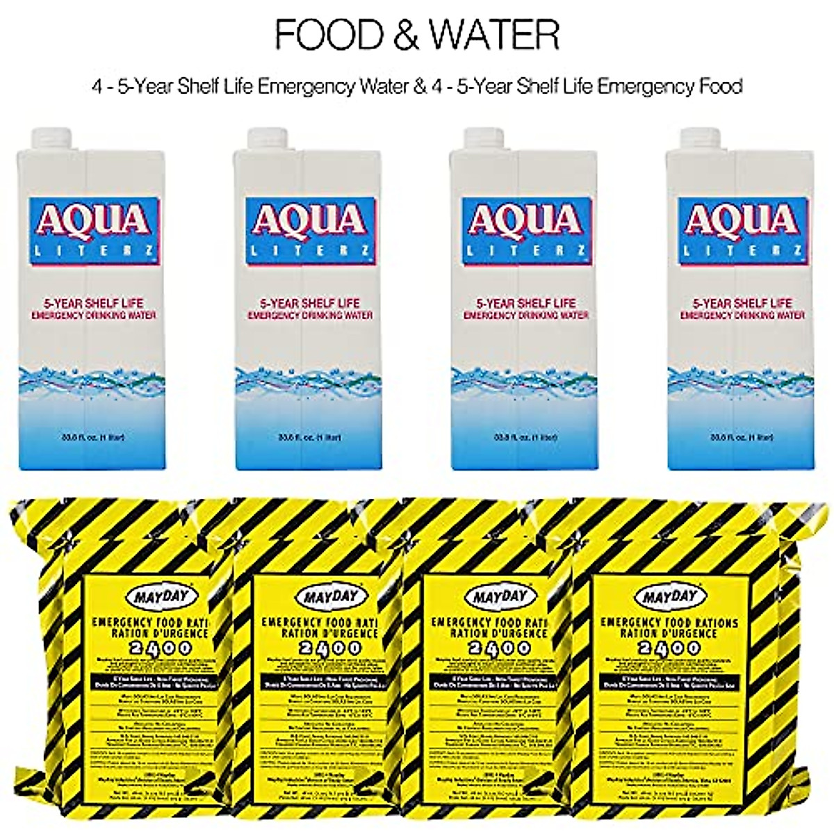 Ready America 72 Hour Deluxe Emergency Kit, 4-Person 3-Day Backpack, First Aid Kit, Survival Blanket, Power Station, Emergency Food, Portable Disaster Preparedness Go-Bag for Earthquake, Fire, Flood