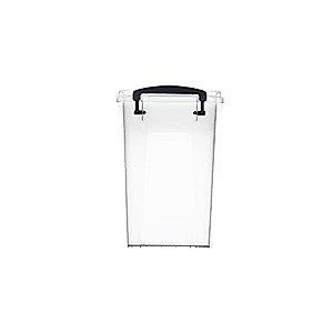 Superio Clear Storage Bins with Lids, Small Stackable Storage Boxes with Locking Latches and Handles (7 Quart(Deep), 2 Pack)