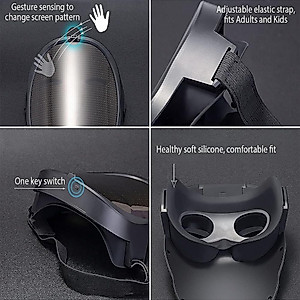 wishplan Led Mask With Face Transforming，Programmable APP Digital Smart LED Light Up Face Mask for BoyWithUke Kid Adults Men's Halloween Party Costume DJ Cosplay Masquerade Gift