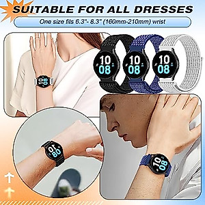 XFYELE Nylon Watch Band Compatible with Samsung Galaxy Watch 7/6/5/4/FE 40mm 44mm/Watch 6 Classic 43mm 47mm/Watch 5 Pro 45mm/Watch 4 Classic 42mm 46mm, 20mm Quick Release Replacement Sport Strap