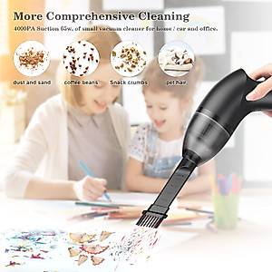 HONKYOB Keyboard Vacuum Cleaner Mini Vacuum Cleaner Rechargeable Cordless Vacuum Desk Vacuum Cleaner Computer Vacuum Cleaners with LED Light for Cleaning Dust,Hair,Crumbs,Car, Sewing Machine(H043)