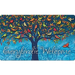 Toland Home Garden 800396 Everybirdie Welcome Spring Door Mat 18x30 Inch Bird Outdoor Doormat for Entryway Indoor Entrance