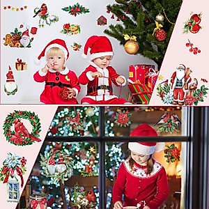 30 Sheets Christmas Rub on Transfers for Crafts and Furniture Xmas Santa Snowman Transfer Stickers Winter Floral Bird Rub on Decal for Home Office Paper Wood DIY Crafts,5.9 x 5.9 Inch