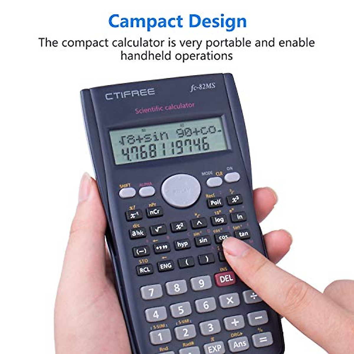 Splaks 2-Line Engineering Scientific Calculator LED Display Function Calculator Suitable for School Business (2pack)