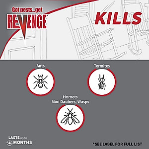 Bonide Revenge Termite & Carpenter Ant Killer Spray, 32 oz Ready-to-Use Long Lasting Pesticide for Indoors and Outdoors