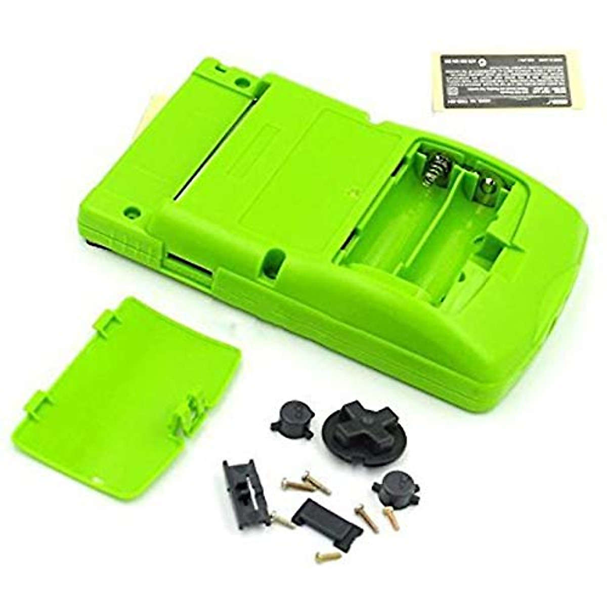 Replacement Full Housing Shell Case Cover Pack with Buttons Screwdrivers for Game Boy Color GBC Repair Part - Apple Green