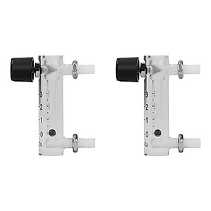2PCS Gas Flowmeter LZQ-2 Flowmeter Air Meter 0-3LPM Flows Meter with Control Valve for Oxygen Air Gas