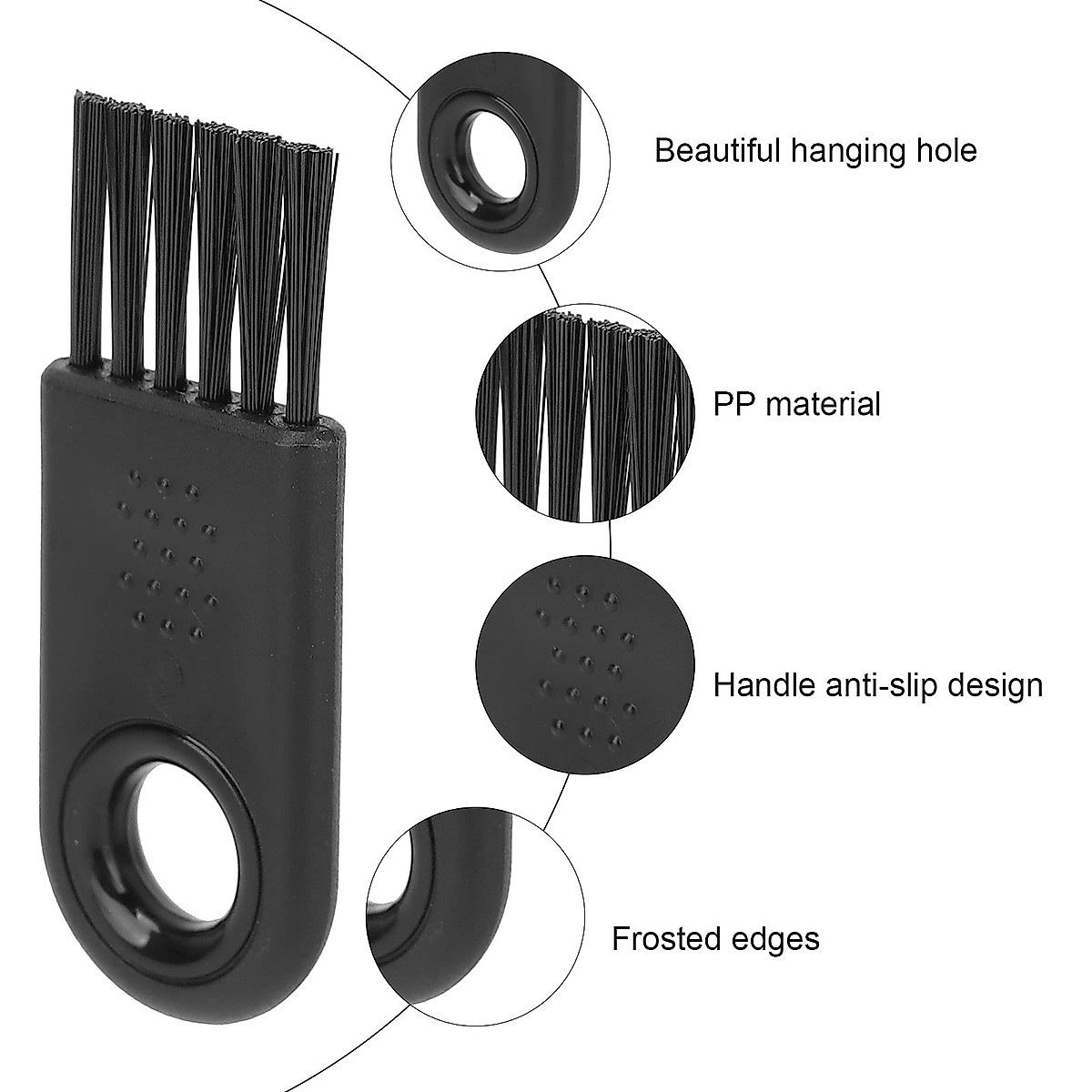 Shaver Cleaning Brush, Nylon Hair Durable Stable Electric Shaver Cleaning Brush Wearable 6Pcs for Household Cleaning for Computer Accessories