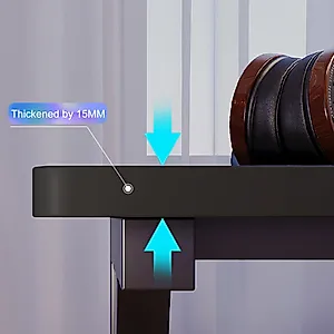 JENPECH 40In Gaming Desk, Computer Desk, Computer Game Table with X-Shaped Steel Legs, Ergonomic Sturdy PC Workstation Desk for Home Office with 2 Cable Holes (Black-24x40inch)