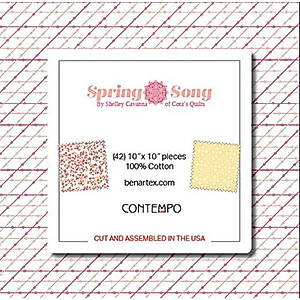 Shelley Cavanna Spring Song 10X10 Pack 42 10-inch Squares Layer Cake Benartex