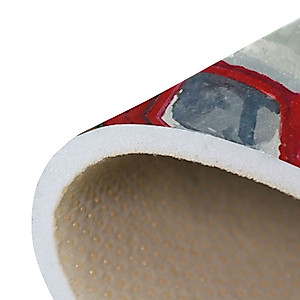 Christmas Area Rug for Living Room Large,Christmas Red Rug Carpet 5x7 Truck Christmas Tree-1,lB003