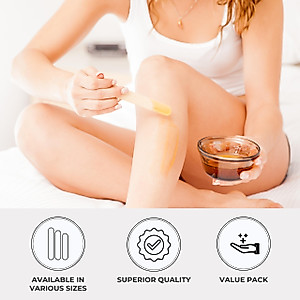 ForPro Professional Collection Premium Wood Applicators, Non-Sterile, Hair Removal Waxing Sticks, Large, 6" L x .75" W, 100-Count