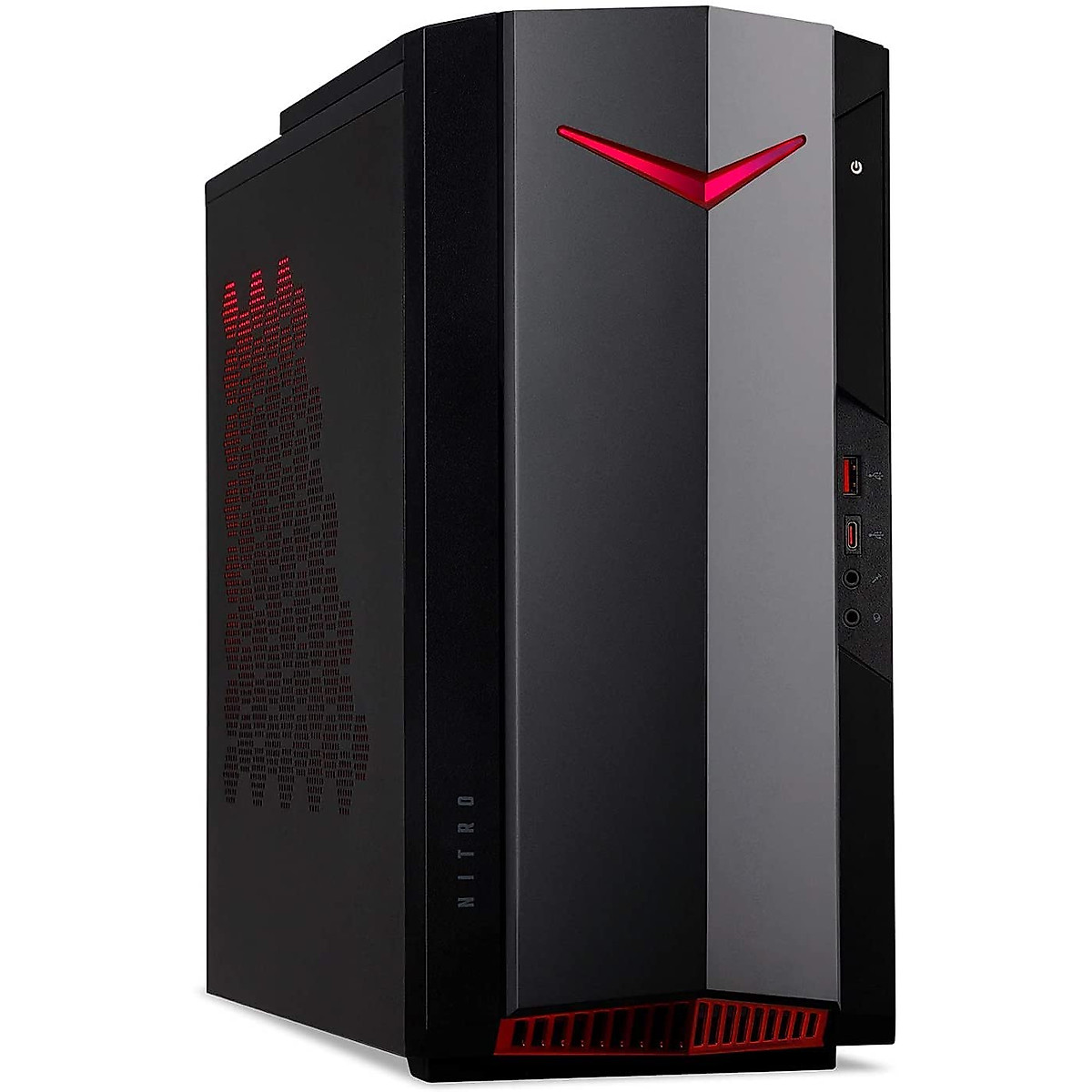 acer 2023 Nitro 50 Gaming Desktop Intel 8-Core i7-11700 32GB RAM 1TB PCIe SSD 2TB HDD NVIDIA GTX 1650 Super GDDR6 4GB HDMI DP DVI-D USB-C WiFi AX BT RJ-45 Windows 11 Home w/RE USB Drive
