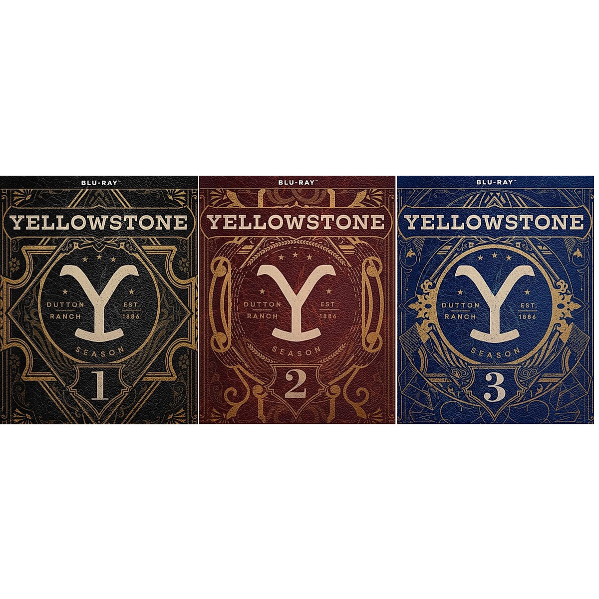 Yellowstone Special Edition Complete Seasons 1 2 3 Kevin Costner 3 Blu Ray Set 29 Episodes Includes Dutton Ranch decal and Glossy Print Yellowstone Art Card