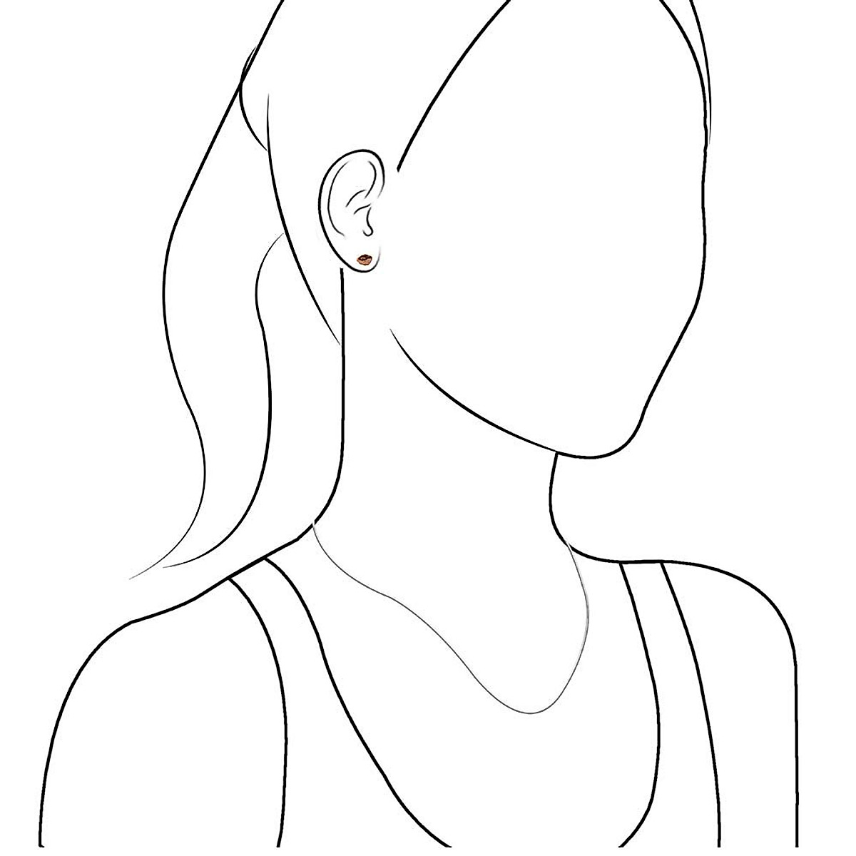 Starborn Copper Nugget with Sterling Silver Post Earrings