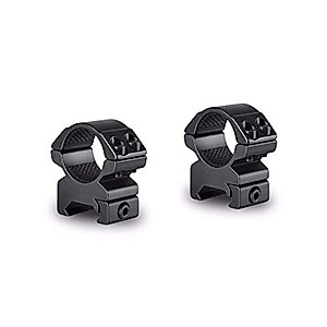 HAWKE Vantage HD 4-12X50AO Mil Dot IR Riflescope, Black 14252 and Hawke 2-Pc Weaver Rings Kit