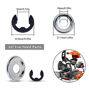 HAISHINE 2Set Clutch Washer and Clip fit Stihl MS170 MS180 MS210 MS230 MS240 MS250 MS260 MS360 Chainsaw