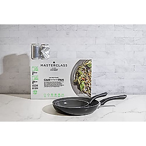 MasterClass Can-to-Pan Ceramic Eco Non-Stick Frying Pan Set, Made from 70% Recycled Aluminium, 20 cm / 28 cm 2-Piece Set,Black