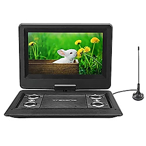 Trexonic 12.5 Inch Portable TV+DVD Player with Color TFT LED Screen and USB/HD/AV Inputs
