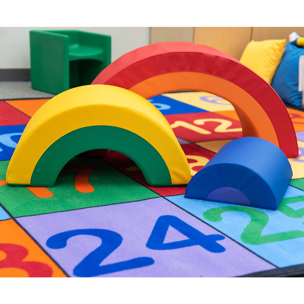 Children's Factory Rainbow Arch Climber Toddler Indoor Playset, Climbing Soft Play Equipment for Preschool, Daycare