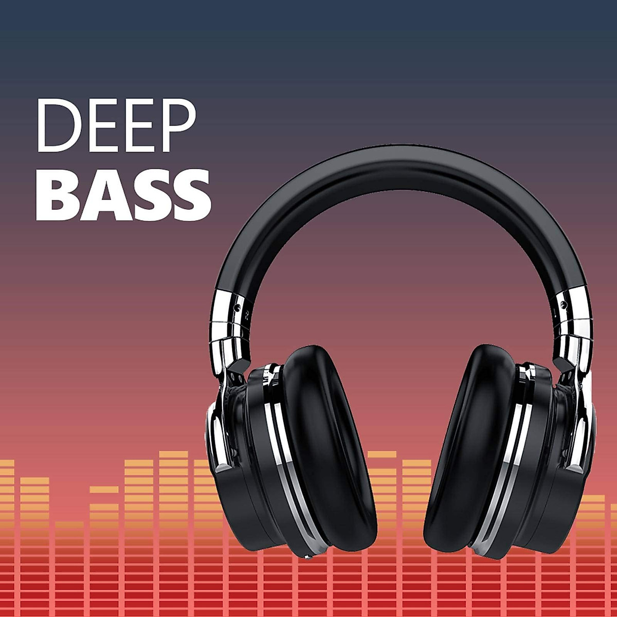 NC Active Noise Cancelling Headphones Bluetooth Headphones Wireless Headset Over Ear30 Hours Playtimewith Mic