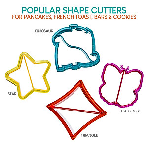 Colorful Sandwich Cutter Shapes, Multi Colors and Cute Design Sandwich Cutters That Your Kids Will Love, By Exultimate (Set of 7)
