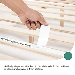 Novilla 12 Inch Wooden Full Size Bed Frame, Classic Solid Wood Platform Bed Frame Full Size, Sturdy Wood Slat Support, No Box Spring Needed, Easy Assembly