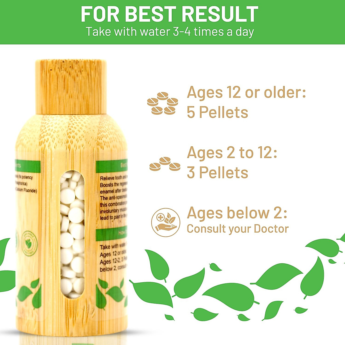 BestMade Natural Products Toothache & Nerve Support in Jaw | Helps Ease Tooth Sensitivity and Oral Discomfort Following Dental Work | Bio23 | Pellets