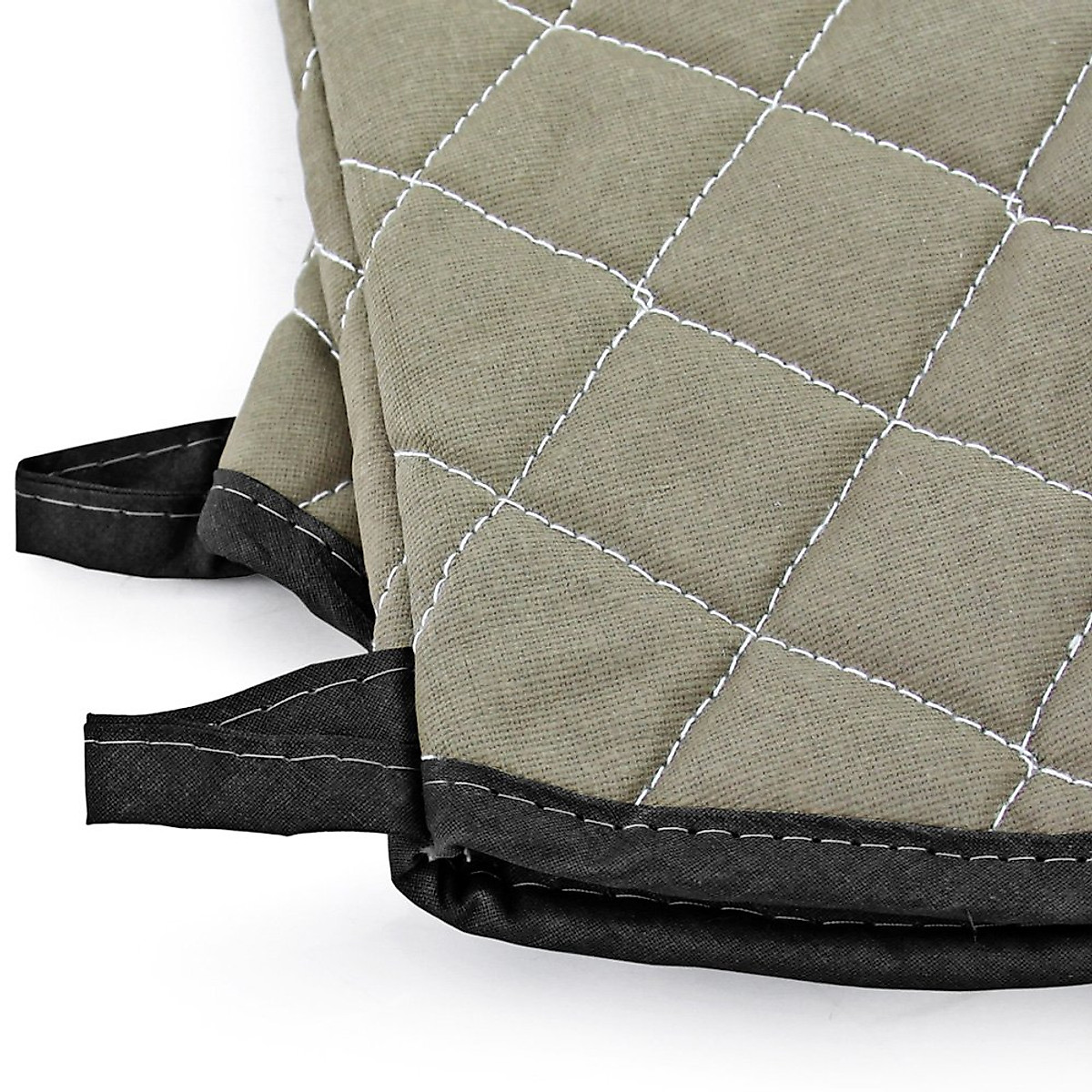 New Star Foodservice 32277 Commercial Grade Flame Retardant/Resistant Oven Mitts with Extra Defense, up to 400F, 13-Inch, Set of 2