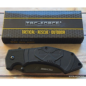 8.5 Inch Tactical Rescue Stainless Steel Open Folding Pocket Knife With Clip Outdoor Survival Hunting Knife for Camping by Survival Steel