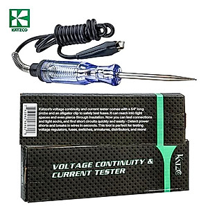 Voltage Continuity & Current Tester - 6-12 V DC - 24 V AC - Heavy Duty - 54" Cord - Indicator Light - Electrical Tester