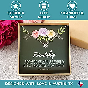 Friendship Necklace, 925 Sterling Silver, Best Friend Necklaces, Friendship Gifts for Women, Bestfriend Birthday Gift, Gifts for Friends, Friend Gifts for Women, Womens Friendship Necklace