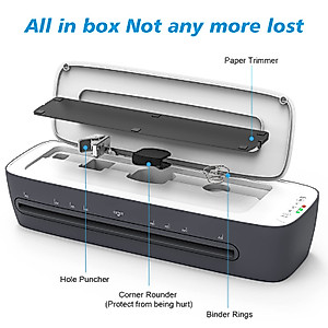 Laminator, 9-Inch Thermal Laminator Machine A4 Personal Lamination with Laminating Sheets for Teachers, 6 in 1 Mini Laminater for Home School Office Use