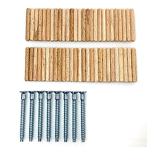 ReplacementScrews Hardware Kit Compatible with IKEA KALLAX 4 x 4 Shelf Unit 203.057.45 - All Screws (104321) and Dowels (101339)