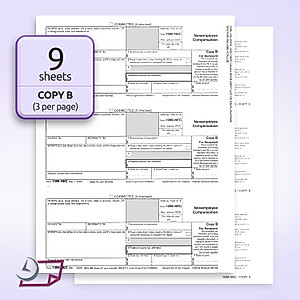 "New" 1099-NEC Forms for 2022, 4-Part Tax Forms, Vendor Kit of 25 Laser Forms and 25 Self-Seal Envelopes, Forms Designed for QuickBooks and Other Accounting Software