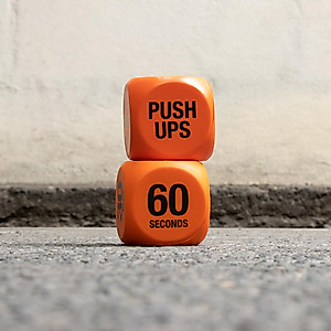 Phoenix Fitness Exercise Dice - Workout Dice Game for Cardio, HIIT Training and Exercise Classes - Full Body Training includes Push Ups, Squats, Jumping Jacks, Crunches & Wildcard - Home and Gym