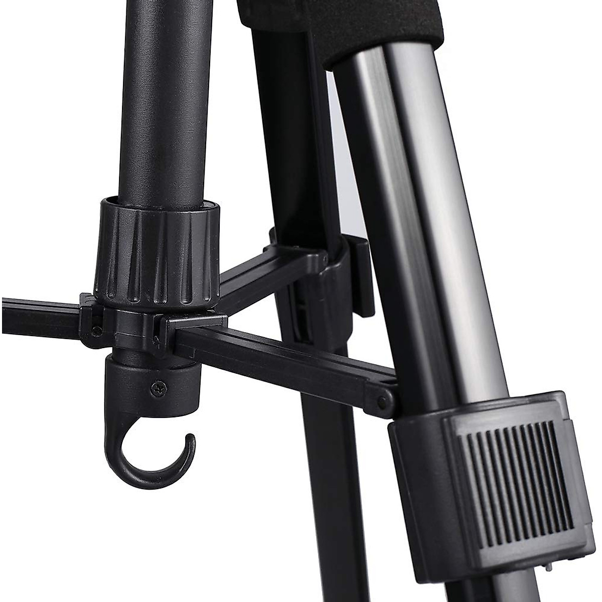 QISHI YUHUA Wig Stand Tripod with Non-Slip Base Adjustable Mannequin Head Stand with Hook Heavy Duty Manikin Head Tripod