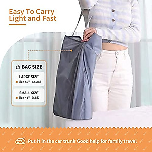 Bed Rail For Toddlers, 180° Up Side Down Foldable Baby Bed Rail Guard For Kids, Portable Baby Bed Fence, Infants Bed Guardrail For Travelling Hotel, Home Use, Full Twin Queen King Mattress (59'')