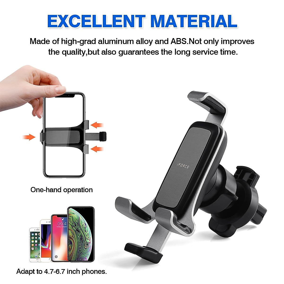 Autorder Custom Fit for Car Phone Holder 2022 2023 Honda Civic Accessories 9" Touchscreen Air Vent Screen Fixed Clip Cell Phone Mount Hands-Free 360 Degree Rotation
